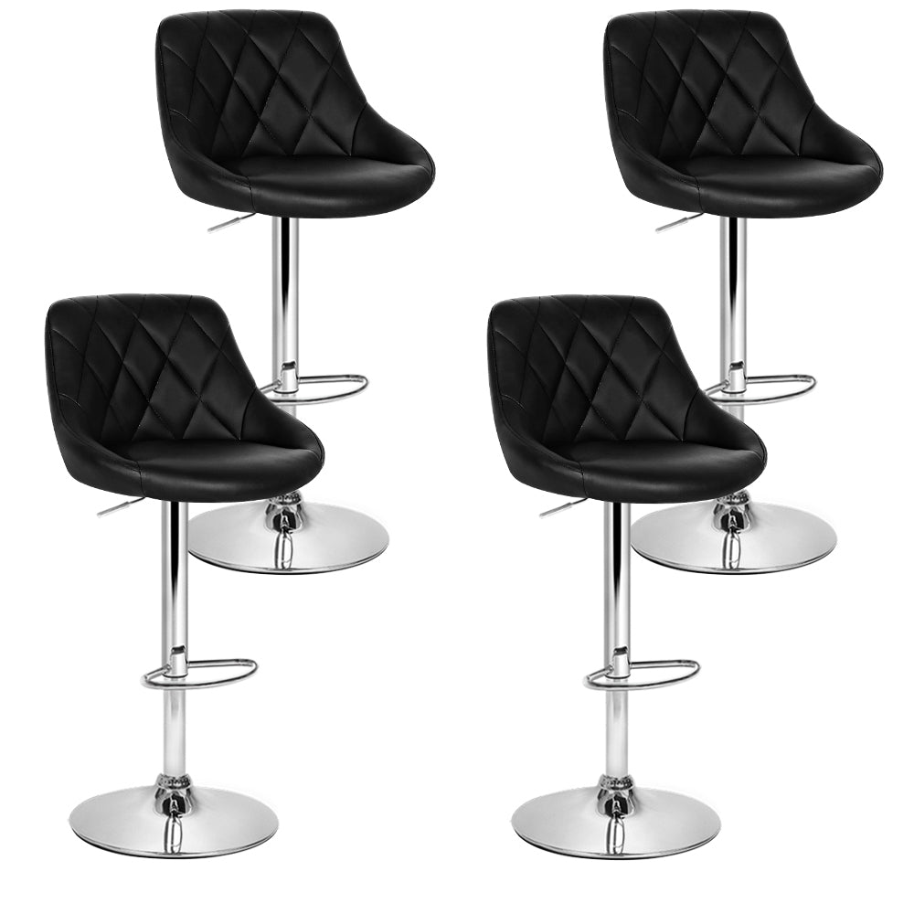 Devon (Set of 4) PU Leather Bar Stools - Black – Homecoze