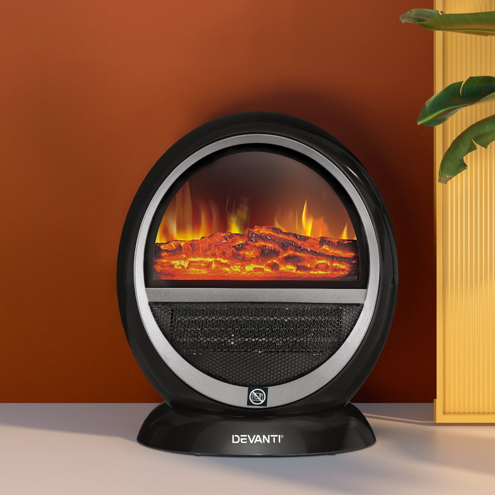Mini Electric Fireplace Flame Effect Heater 900W/1500W – Homecoze