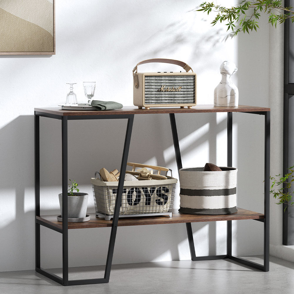 Modern Industrial Style Open Shelf Console Table Metal Display Shelf 1 ...