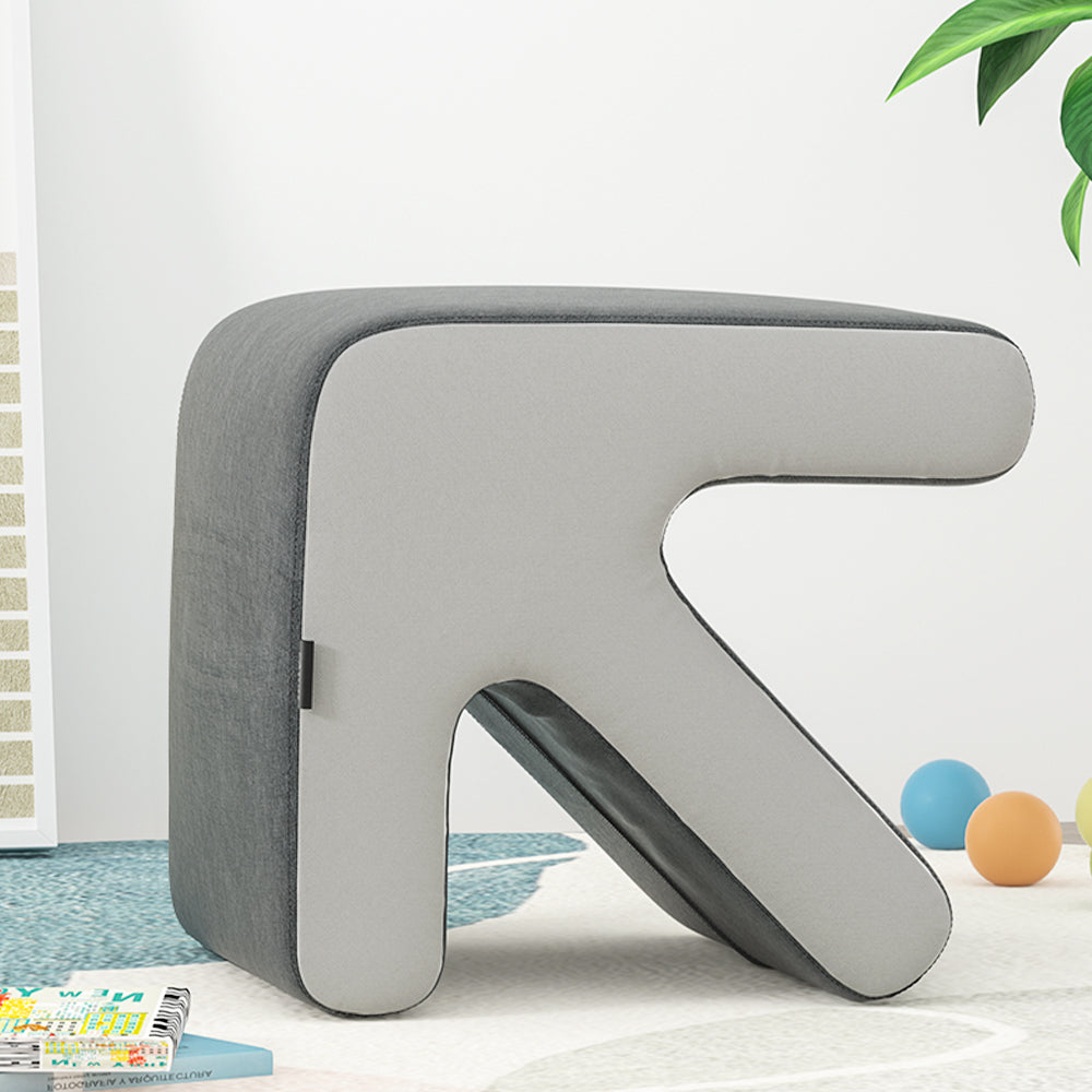 Arrow Ottoman Padded Foot Stool Fabric Foot Rest Seat Grey – Homecoze