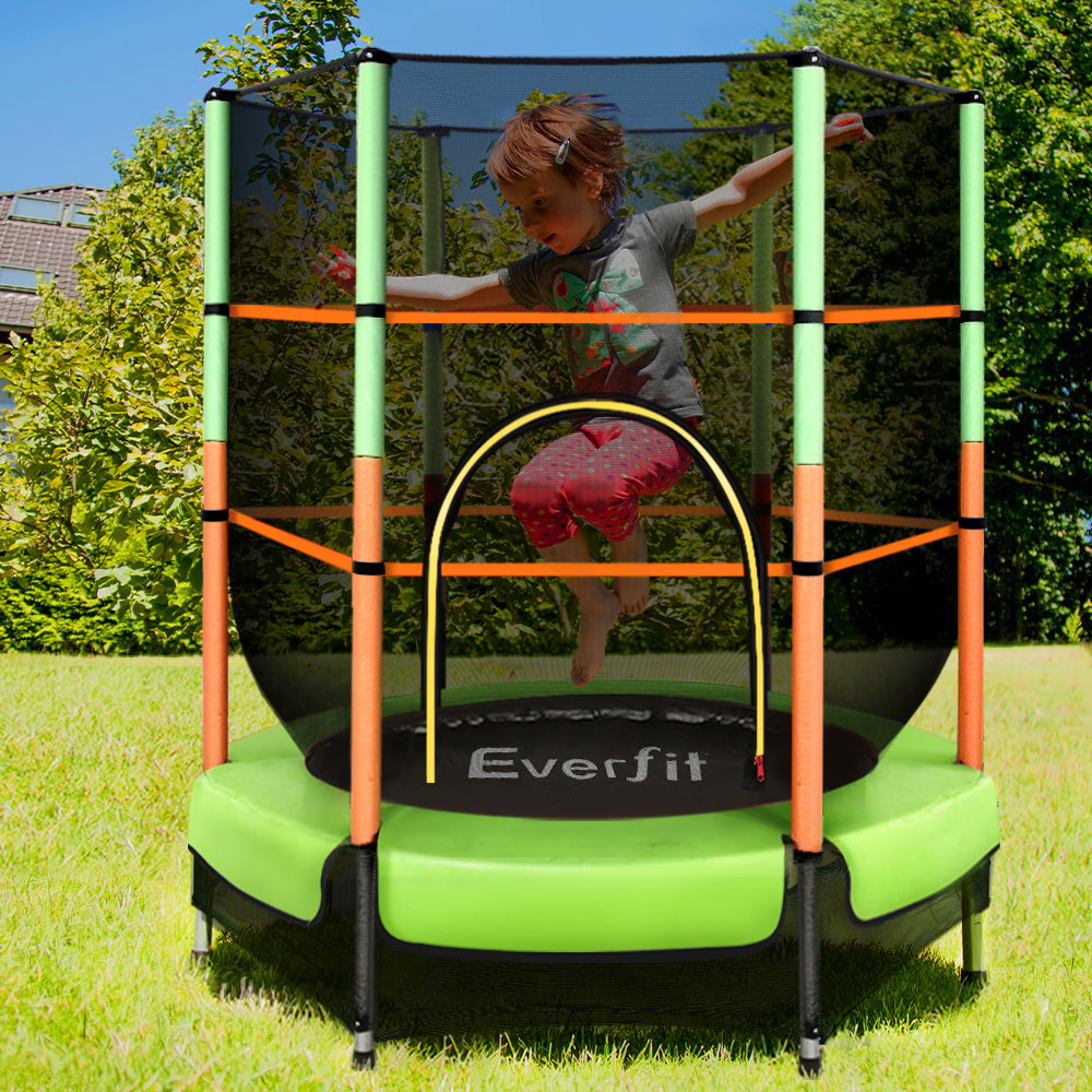 Mini 4.5FT Kids Trampoline with Safety Net - Green – Homecoze