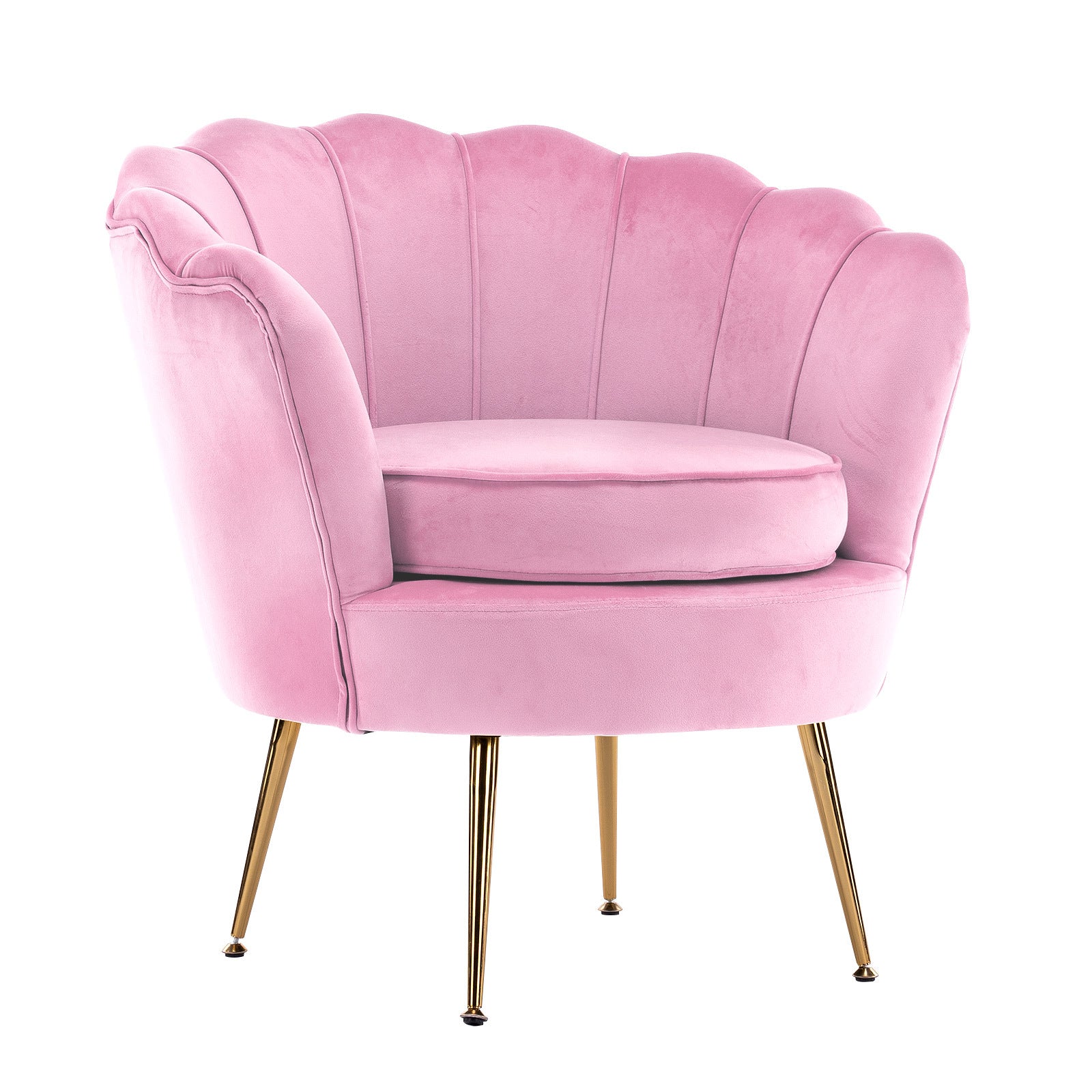 Shell Scallop Pink Armchair Accent Chair Velvet – Homecoze